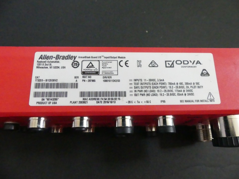 ALLEN BRADLEY 1732ES-IB12XOBV2 SER A, ARMORBLOCK GUARD I/O MODULE | eBay