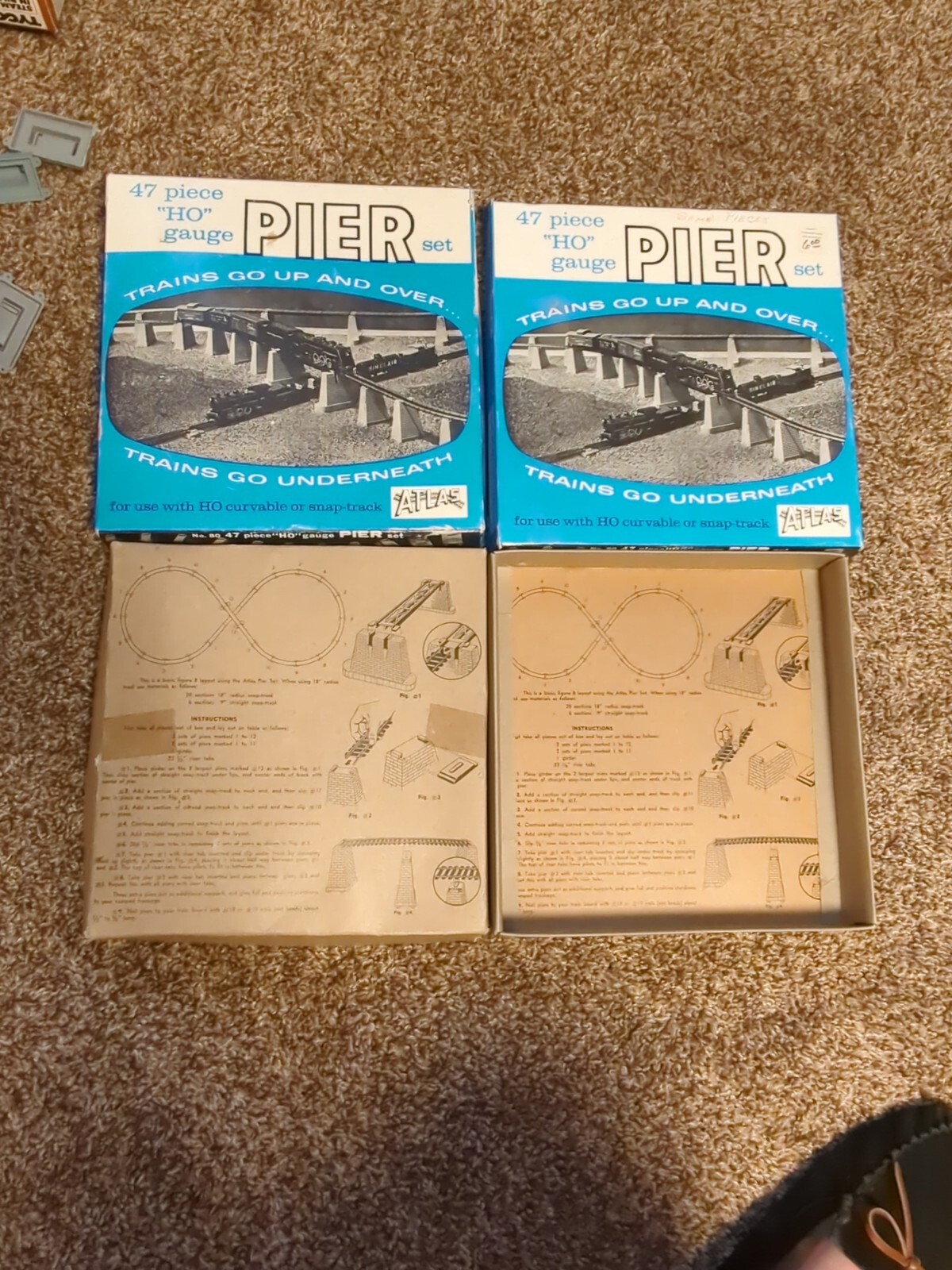 Atlas 47 Piece HO Gauge/Scale Pier Set (2 Combined Incomplete Sets) VTG ...