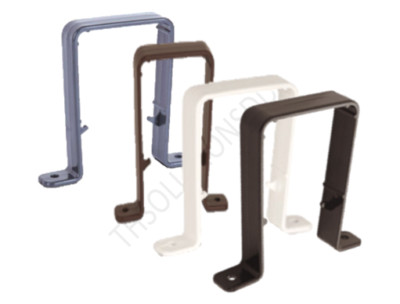 Square 65mm Down Pipe Clips White Black Brown or Grey | eBay UK