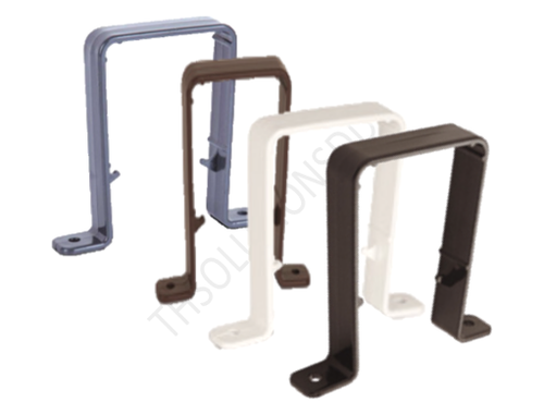 Square 65mm Down Pipe Clips White Black Brown or Grey | eBay UK