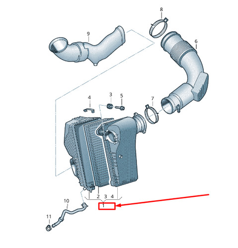 NEW AUDI Q7 4L ENGINE AIR FILTER BOX 7L6129601BB | eBay