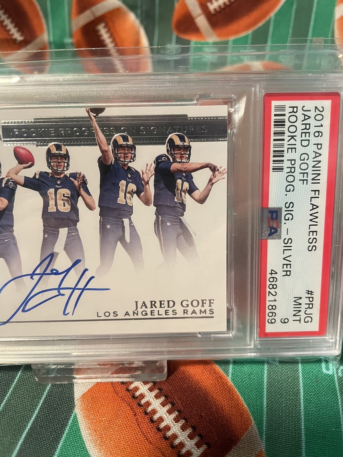 2016 Flawless Jared Goff Rookie Progressions Signature Silver PSA 9 Pop ...