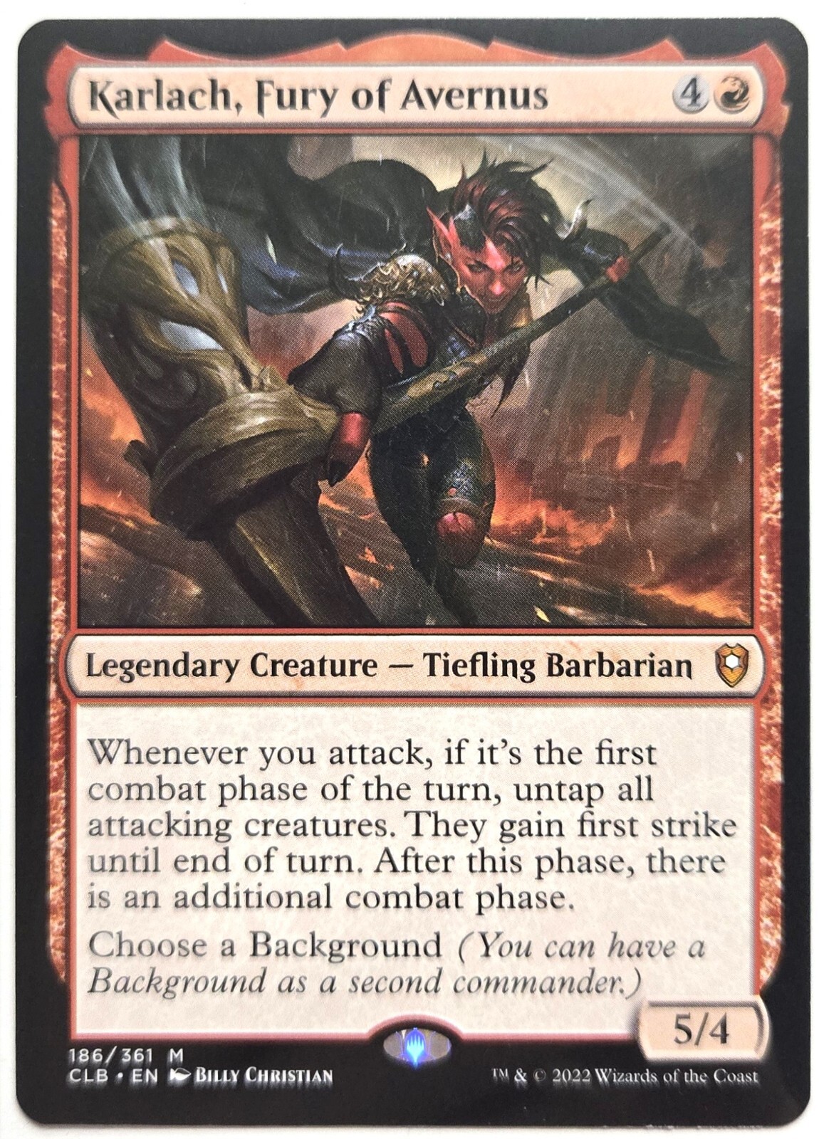 MTG Karlach, Fury of Avernus - Commander Legends: Battle for Baldur's ...