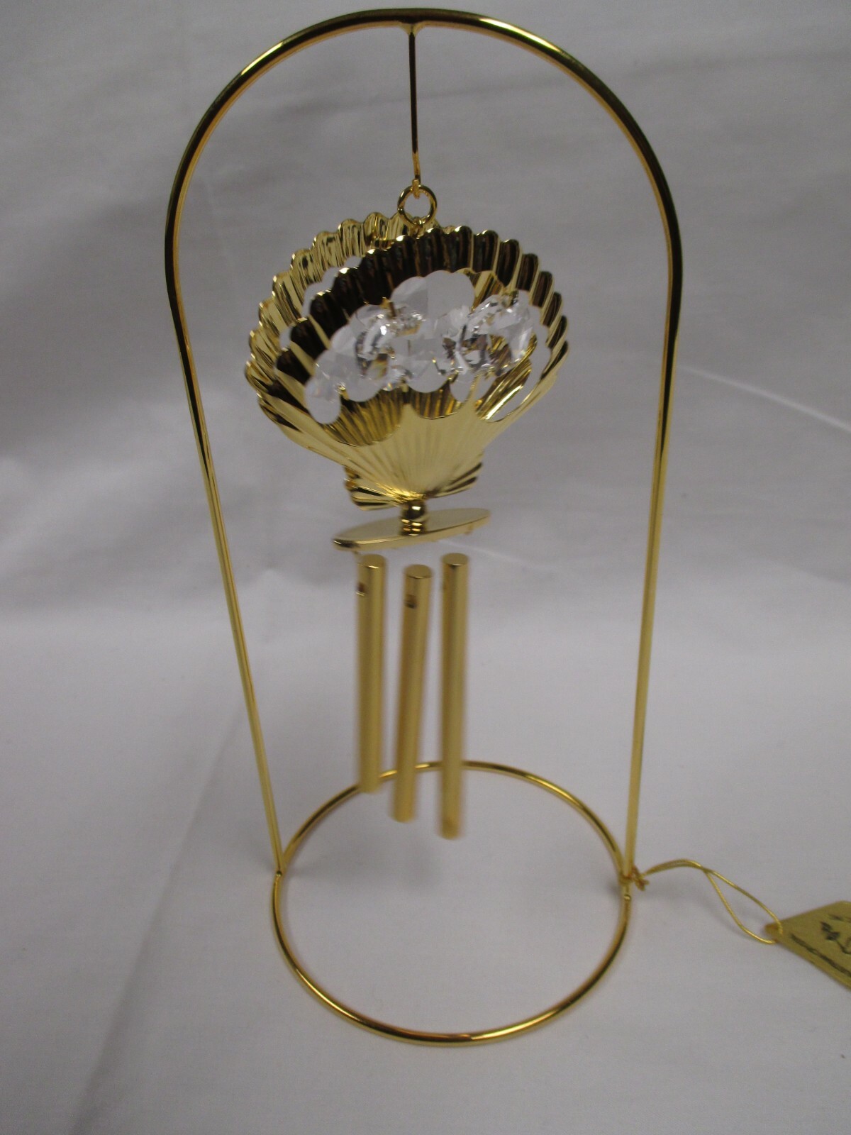 KG & C Crystal Temptations Swarovski SHELL Ornament WIND CHIME 24k Gold ...