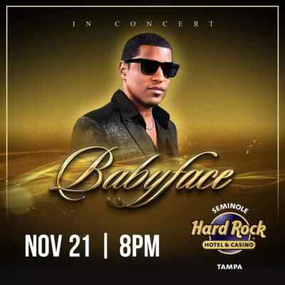 BABYFACE original concert Poster 11x11inch 2023 Limited Edition Hard ...