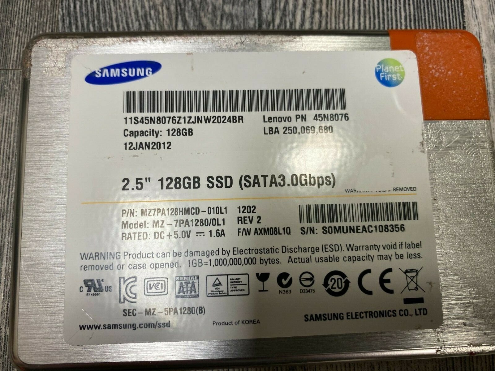 Samsung PM810 128GB Internal 2.5" (MZ7PA128HMCD-010) SSD for sale ...