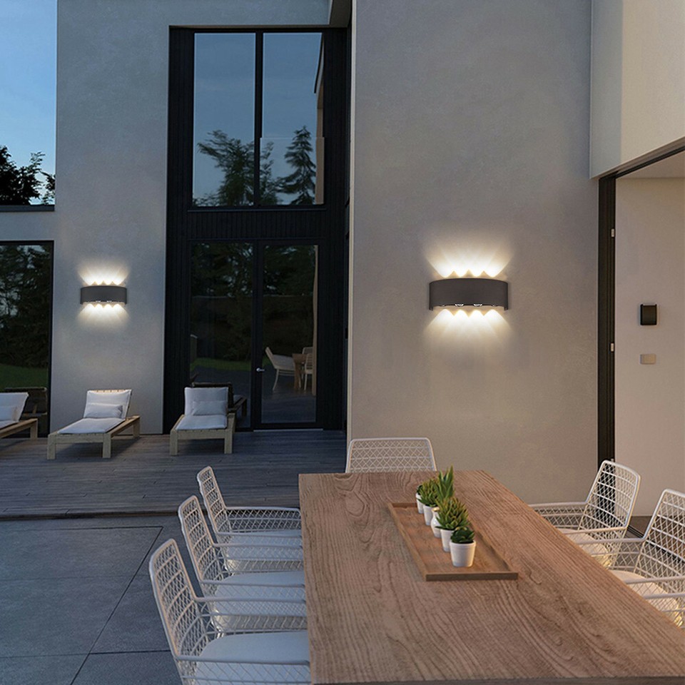 Modern LED Up Down Wall Lights Lighting Fixture Outdoor Indoor Lamp ...