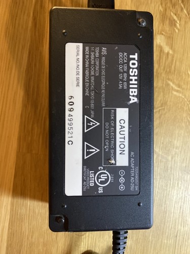 Genuine Toshiba Power AC Adapter AD-25U 120V 60Hz 65W DC/CC Out 12V 4 ...