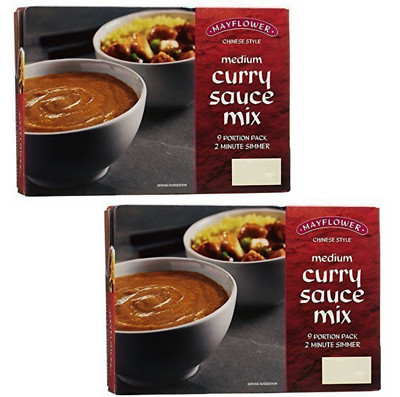 2 x Mayflower Medium Strength Chinese Style Curry Sauce Powder Mix 255g ...