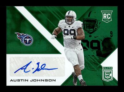2016 Donruss Elite #ERA-AJ Austin Johnson Rookie Auto Autographs Green ...