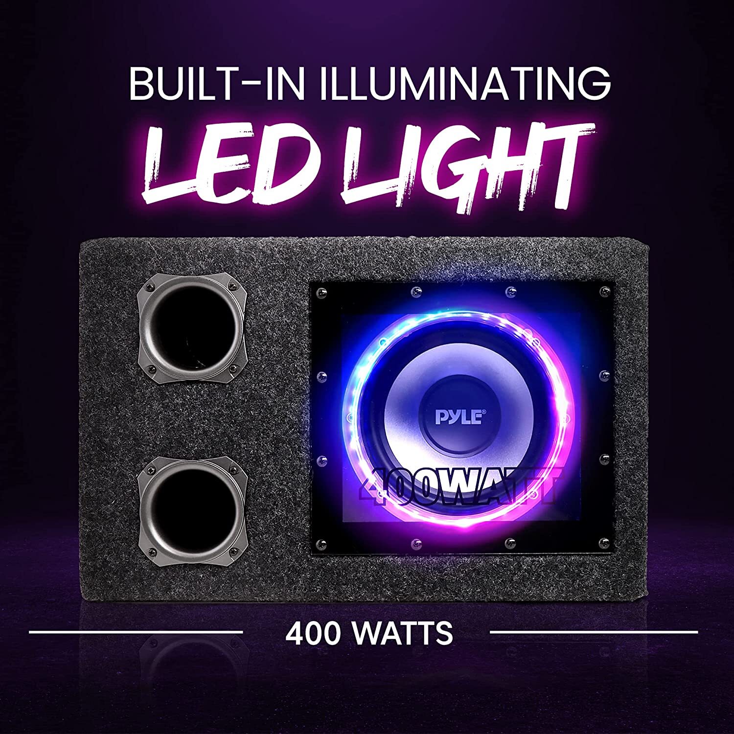 Pyle PLBNPS18 8" Car Bass Box W/ Led | eBay