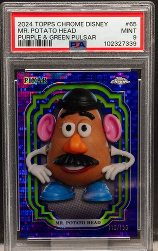 Mr. Potato Head 2024 Topps Chrome Disney Purple and Green Pulsar 110/ ...
