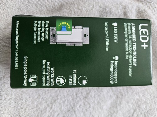 LUTRON DIVA DVCL-153P-WH LED/CFL Dimmer Wall Switch In White-NEW0030 | eBay