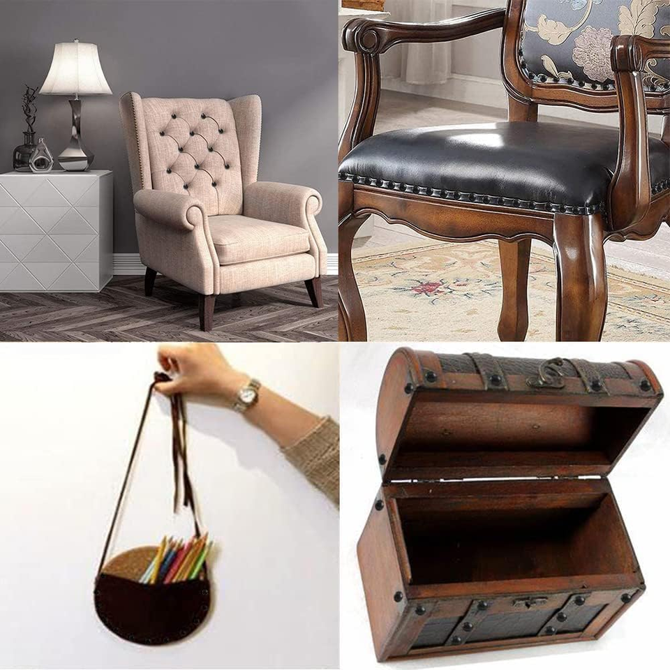 500 Pieces Drawing Pins, 11 * 17Mm Black Upholstery Tacks Iron Thumb ...