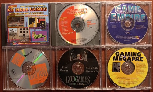 Vintage Lot of Six DOS and Windows Game Compilation CD-ROMs (Read ...