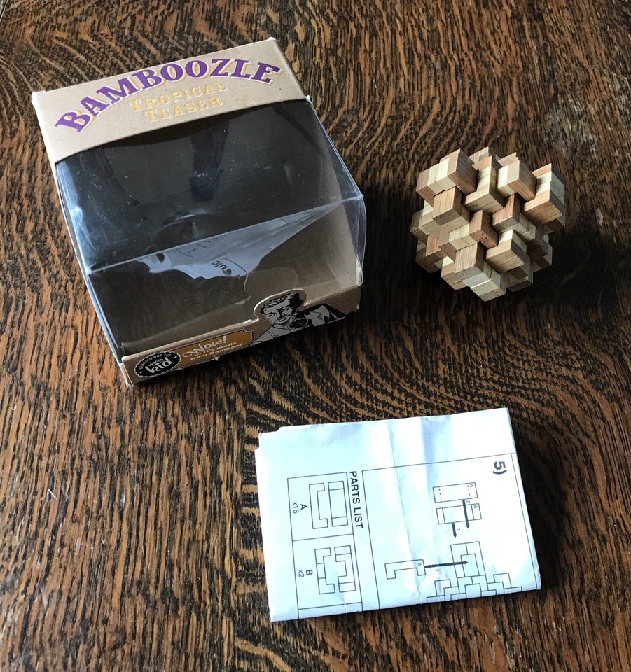 Bamboozle Tropical Teaser, bamboo wooden brain teaser puzzle | eBay UK