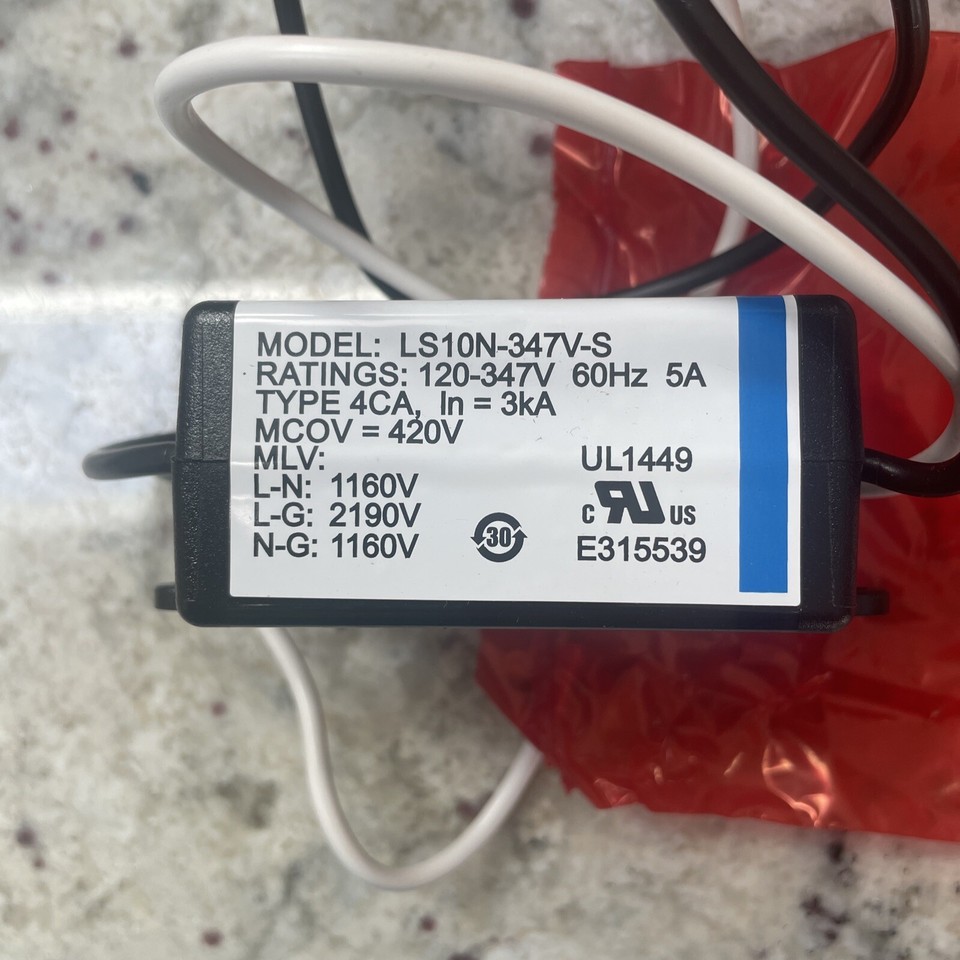 Cooper Lighting LS10N-347V-S LED Lighting Surge Protector SPD, TVSS ...