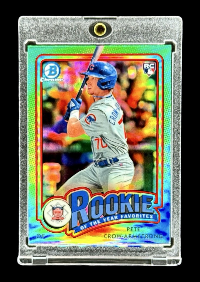 Pete Crow-Armstrong RARE ROOKIE RC REFRACTOR INVESTMENT CARD CUBS ROY ...