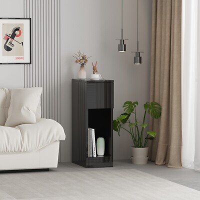 20cm Width Slim Bedside Table Cabinet with Drawer&Storage Space High ...