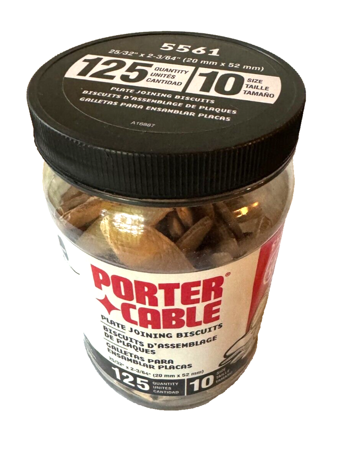 PORTER-CABLE Joiner Biscuits, No. 10 Plate, 125-Piece (5561) | eBay