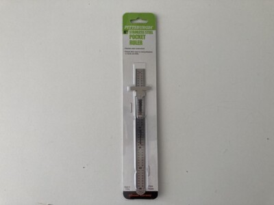 Pittsburgh 93684 6" Imperial Pocket ruler Stainless Steel 9236393684 ...