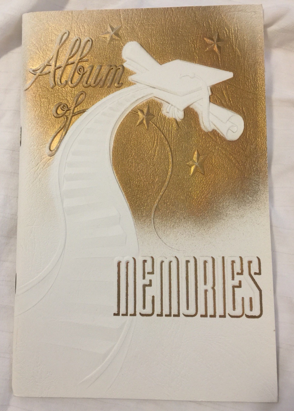 Vintage College Graduation Album of Memories Book Embossed BLANK ...