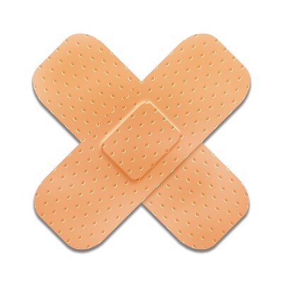 X CROSS SHAPED Funny Band Aid Bandage Dent Ding Scratch Car Vinyl Decal ...