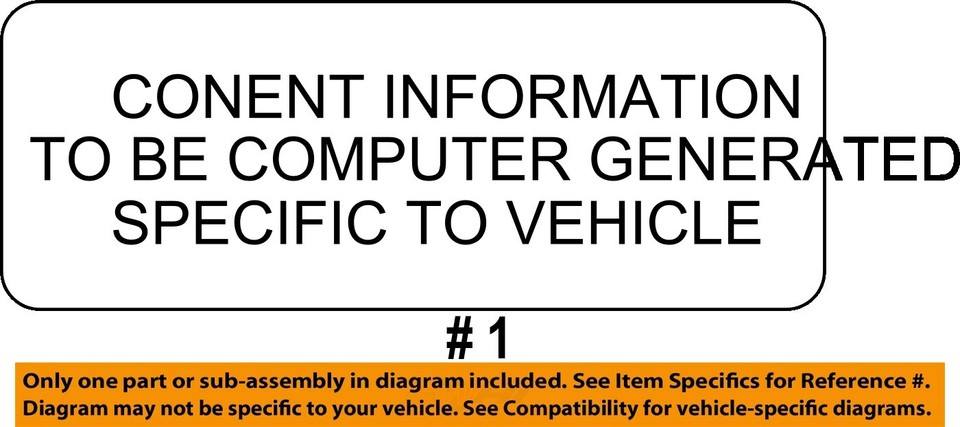 GM OEM 2014 Encore Information Labels Labels-Emission Label 95351300 | eBay