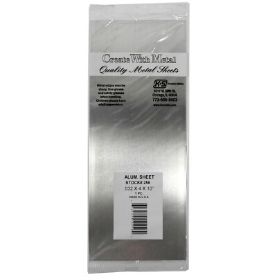 Aluminium Aluminum Sheet .032 x 4" x 10" #256 K&S Precision Metals 1 ...