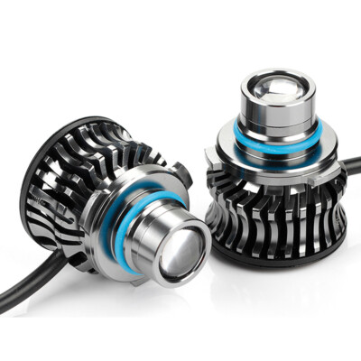 2x H7/H8/9006 LED Laser Headlight Bulbs Projector Lens Fog Light Lamp ...