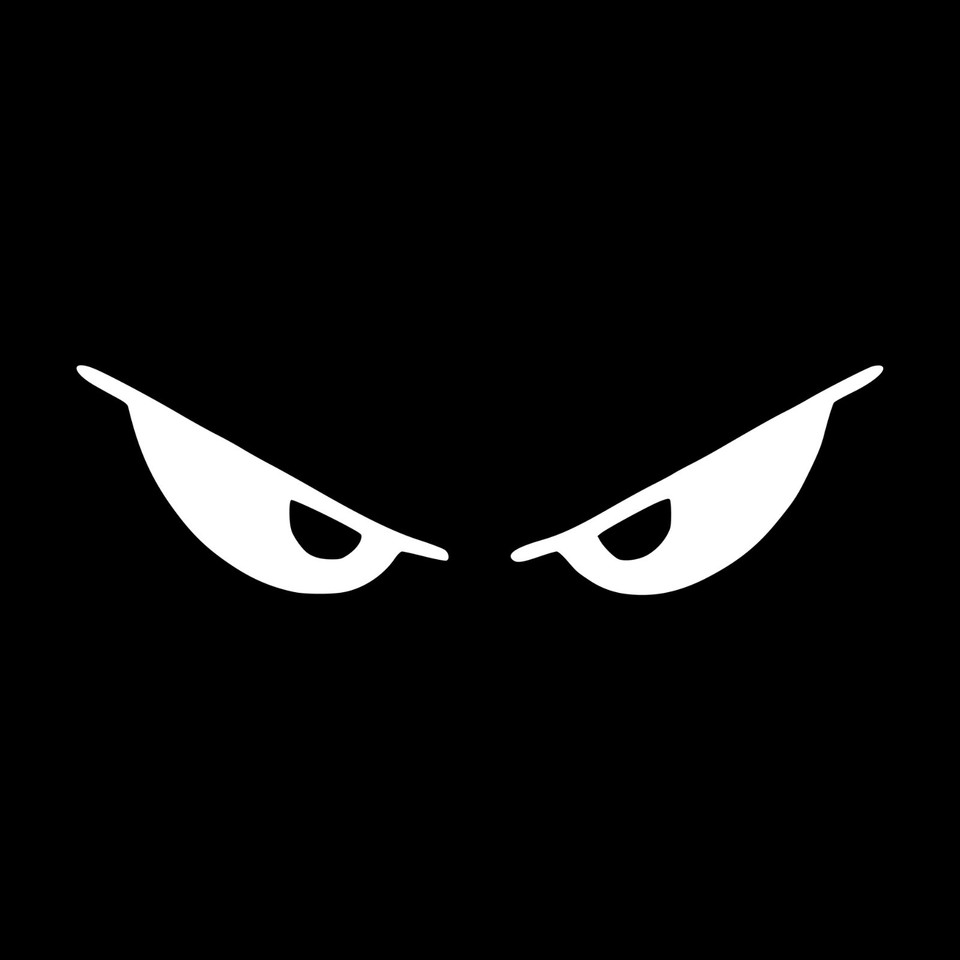 Evil Eyes Sticker Buy 1 Get 1 Free Angry Stare Decals | eBay