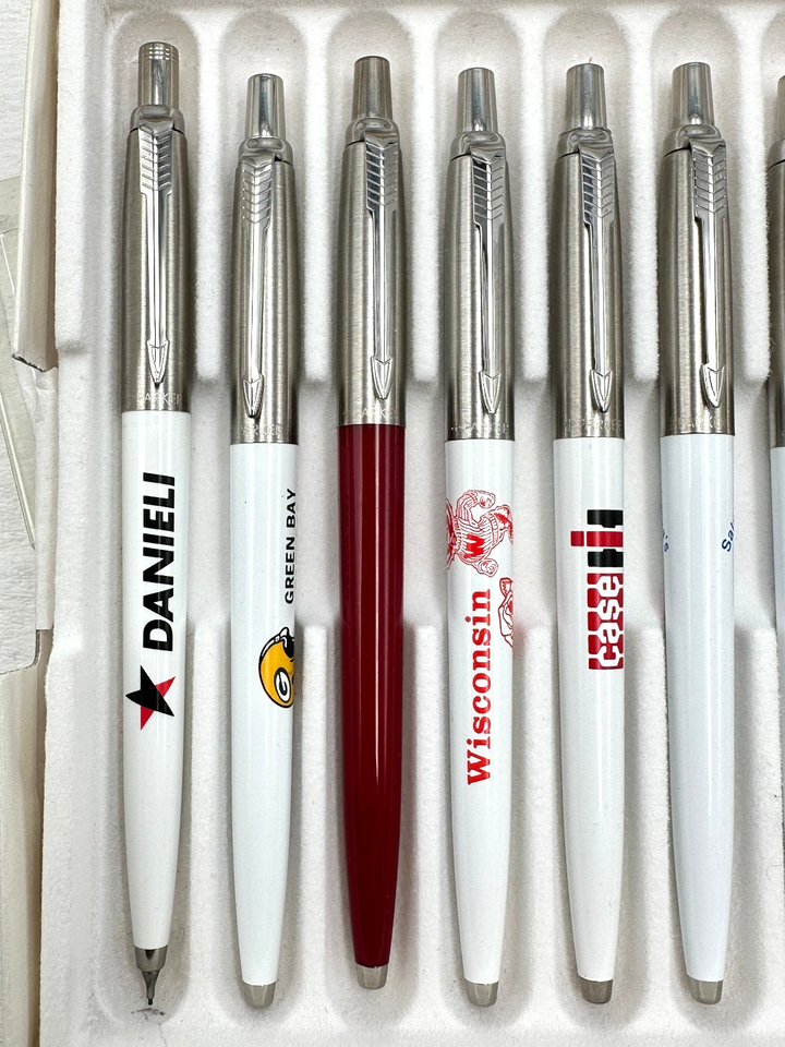 12 LOT VINTAGE 1990s PARKER JOTTER ADVERTISING BALLPOINT PEN PENCIL ...