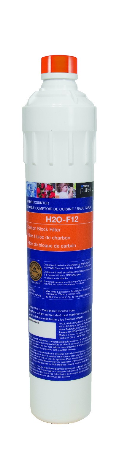 4 WATER FILTER BUNDLE Watts PURE H2O-F12 Carbon Block and H2O-F17 ...