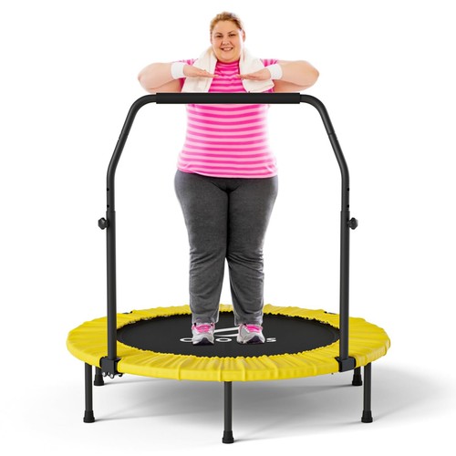 40in Folding Trampoline Mini Rebounder Fitness Trampoline with ...