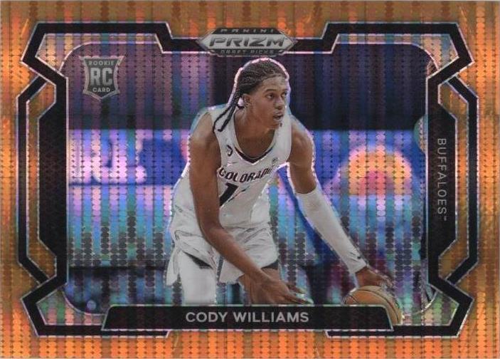 2024-25 Panini Prizm Draft Picks - Cody Williams #80 Orange Pulsar ...
