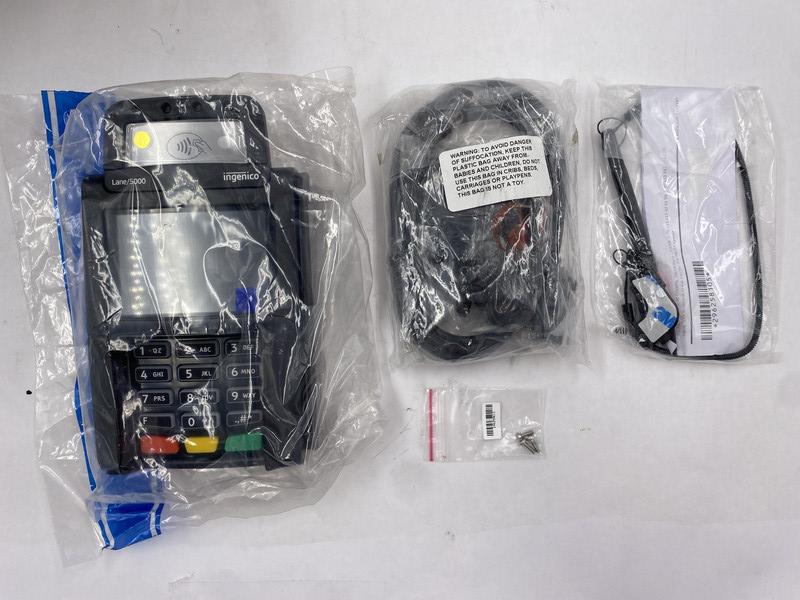 INGENICO LANE5000 LAN500-USBLU04A ELECTRONIC CREDIT CARD READER PAYMENT ...