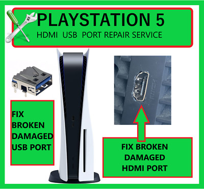 Sony PlayStation 5 PS5 CONSOLE- FIX Broken/Damaged HDMI USB Port Repair ...