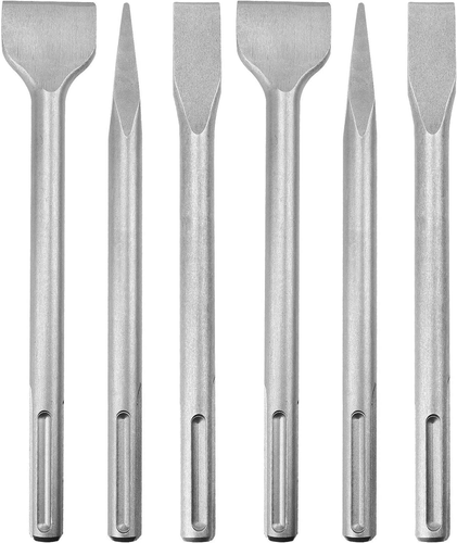 6-Piece SDS Max Chisel Set, Concrete Drill Bit Set Rotary Hammer Bits ...