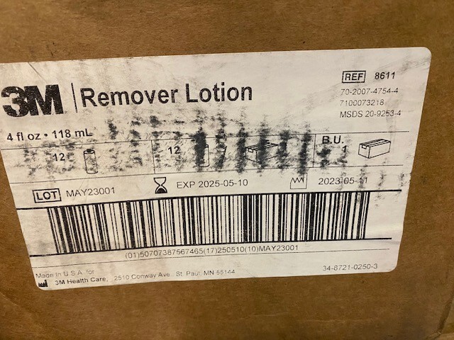 12 PACK 3M DuraPrep Remover Lotion 4oz. Bottle, #8611 EXP 05/10/2025 | eBay