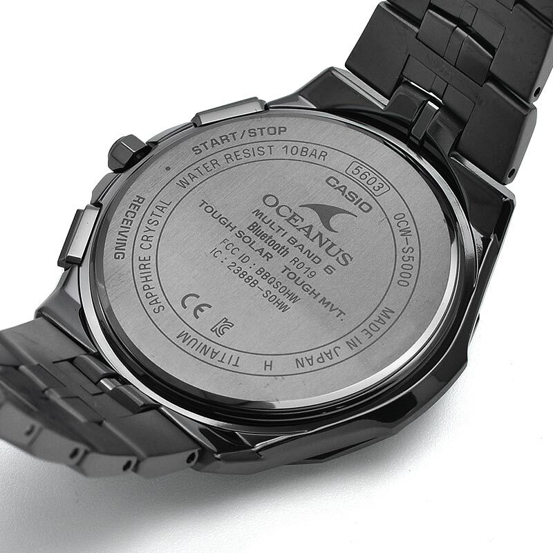 CASIO OCEANUS Manta OCW-S5000B-1AJF Titanium Bluetooth Radio Solar ...