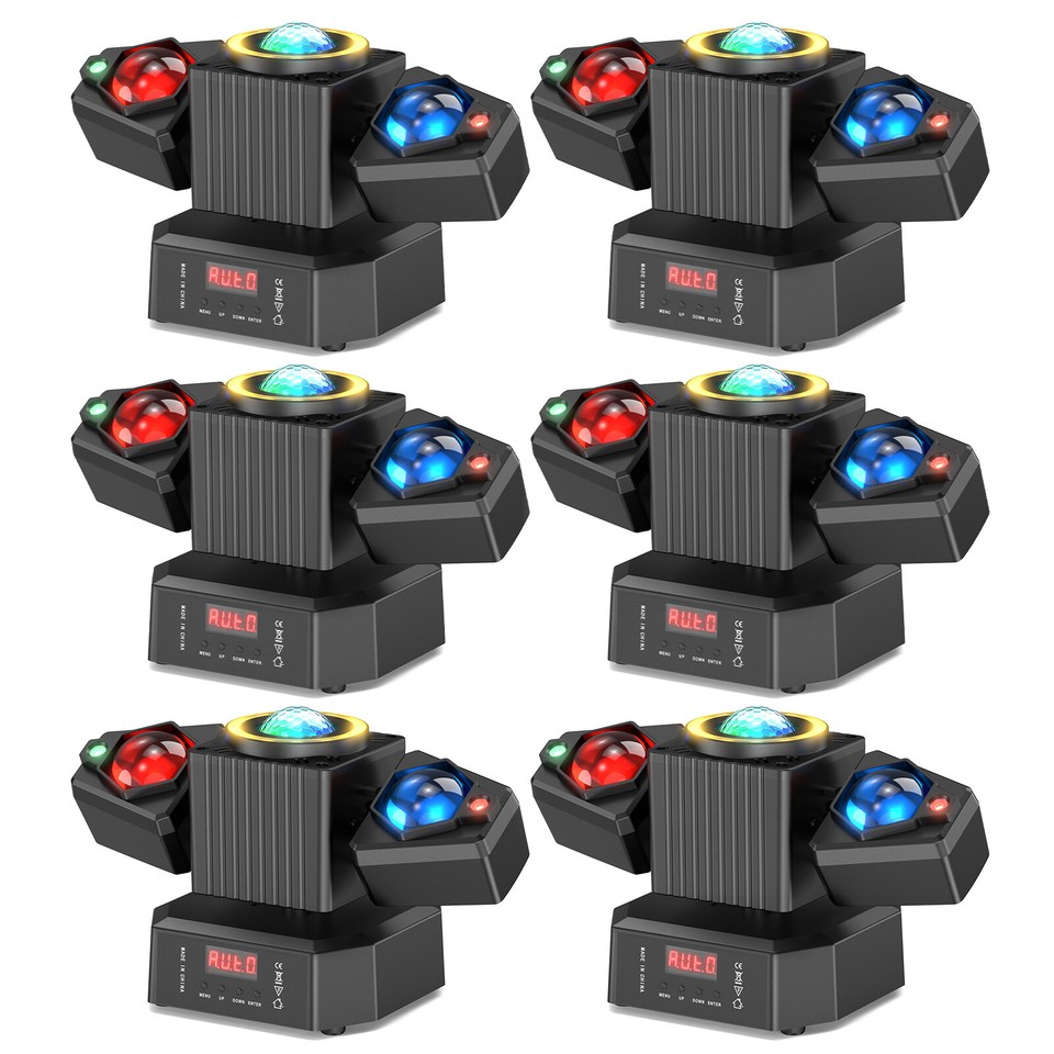 DMX RGBW LED Rotating Beam Stage Light Laser Moving Head Strobe DJ ...