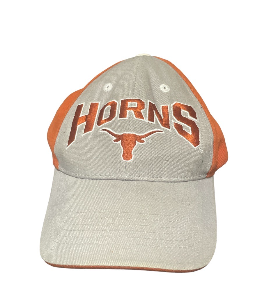 UNIVERSITY OF TEXAS hat gray/burnt orange w adjustable cap UT longhorns ...