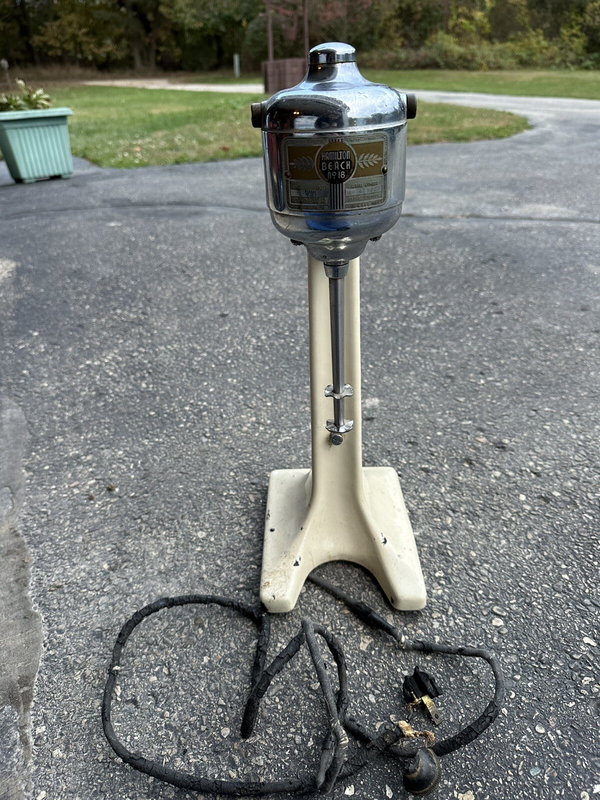 Vintage Hamilton Beach No. 18 Milkshake Malt Maker Porcelain Ivory 1930 ...