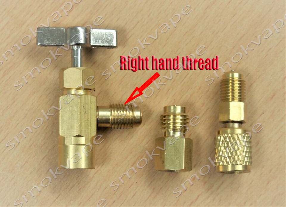 Self Sealing R134a Can Tap Adapter Kit 3PC Fits R12 R22 R134A Charging ...