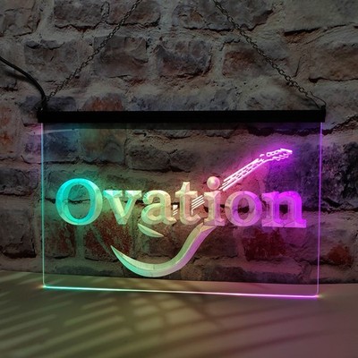 Ovation Guitars Acoustic Music LED Neon Light Sign Featuring Colorful ...