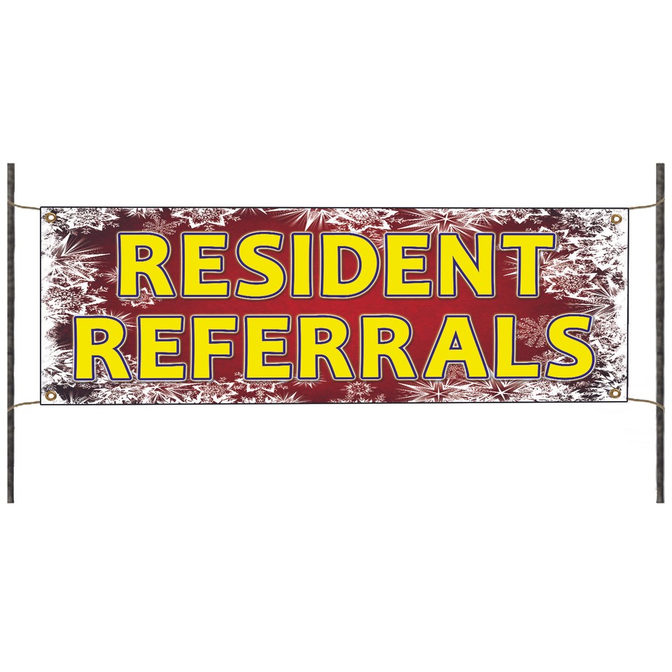 Resident Referrals Vinyl Banner Sign Christmas Décor Business ...