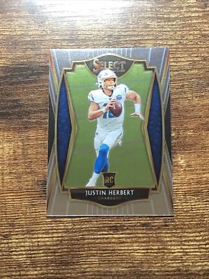 Justin Herbert Rookie Card RC 2020 Panini Select #144 Premier Level ...