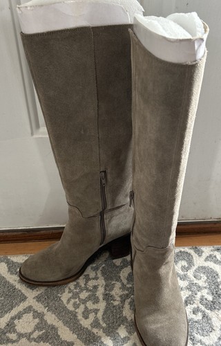 Lucky Brand Women’s Ritten Tall Knee Boots Tan Leather Suede Size 6.5 ...