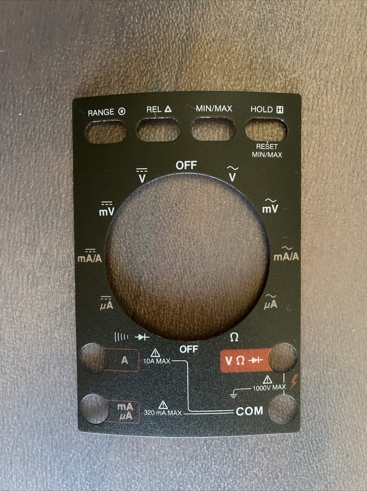 FLUKE 27 multimeter - DECAL for Top Case, Grey part - P/N: 744565 - NOS ...