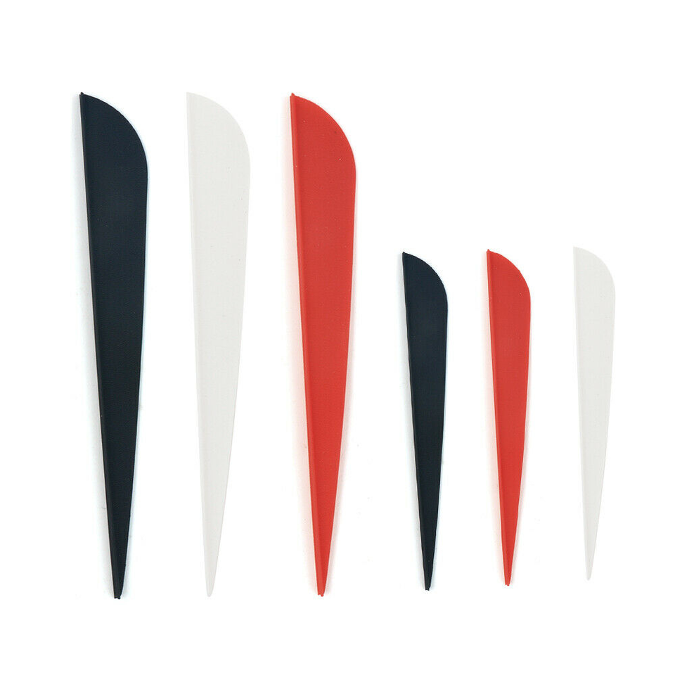 4" 5" Archery Fletching Turkey/Plastic TPU Rubber Fletches Arrow Vanes ...